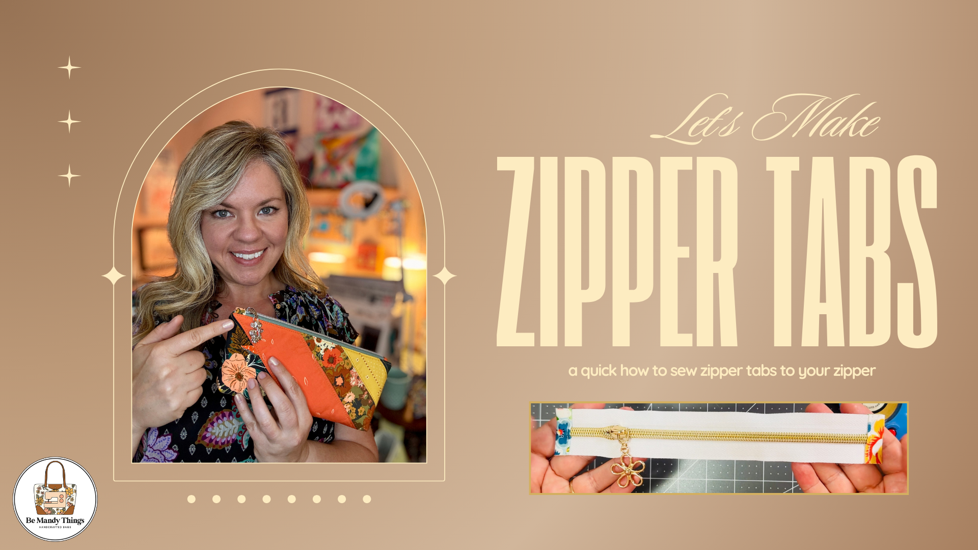 How to Sew Zipper Tabs the Easy Way - Be Mandy Things
