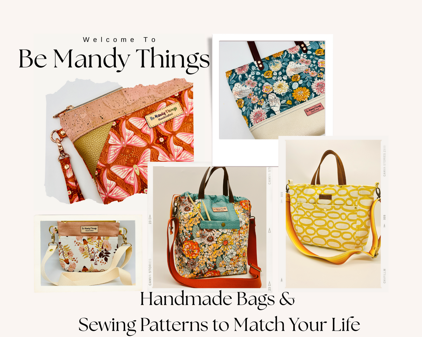 Handcrafted Bags & Beginner Sewing Patterns | Be Mandy Things