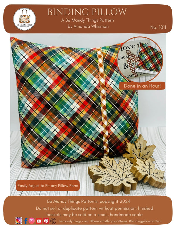 Binding Pillow Cover Sewing Pattern (PDF) – Envelope Closure + Binding - Be Mandy Things