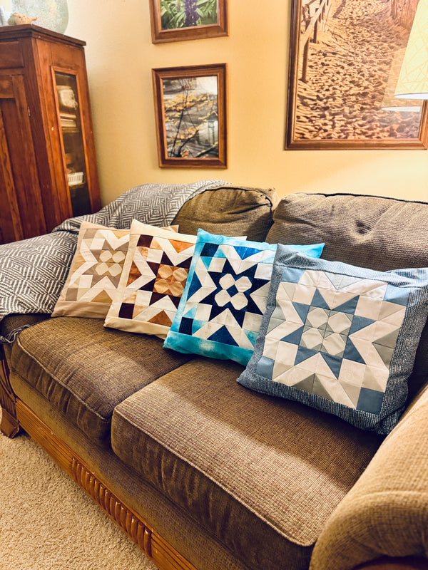 Shining Snowflake Quilt Pattern PDF with Bonus Pillow Cover - Be Mandy Things